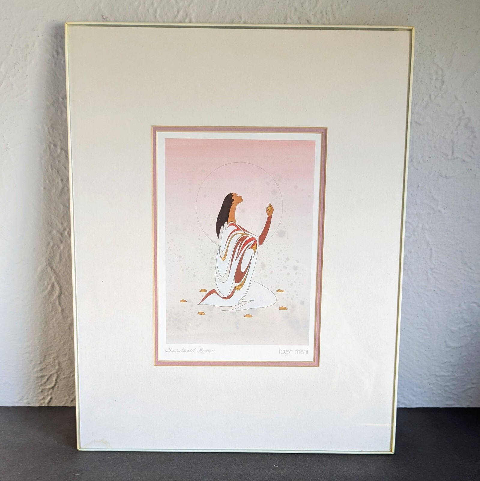 Ioyan Mani (Maxine Noel) Signed Print “The Sacred Stones” Native Amer ...