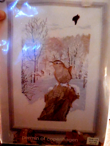 Permin of Copenhagen "Wren" Cross Stitch Kit Needlepoint Demark 10x14" | eBay