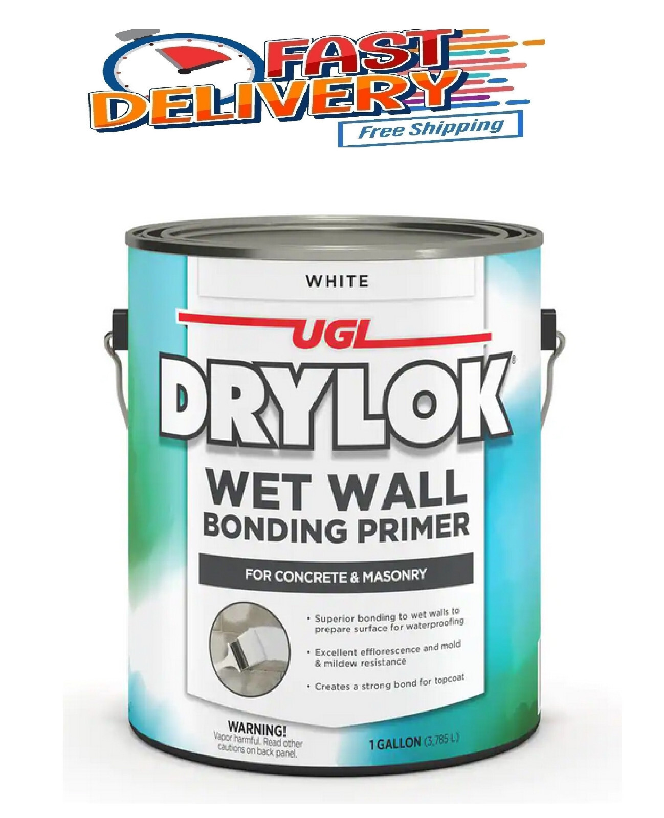 DRYLOK 1 gal. White Acrylic Interior/Exterior Wet Wall Bonding Primer ...