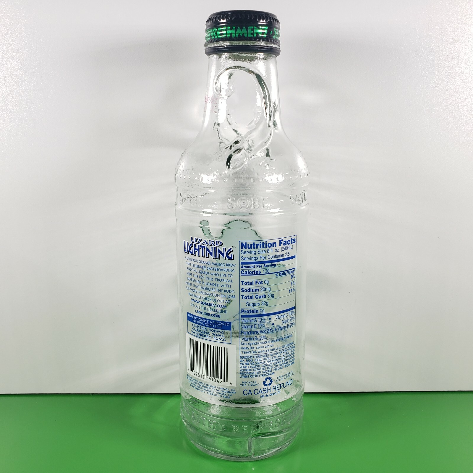 SoBe Collectible Bottle🦎LIZARD LIGHTNING | Skateboarding Lizard | eBay