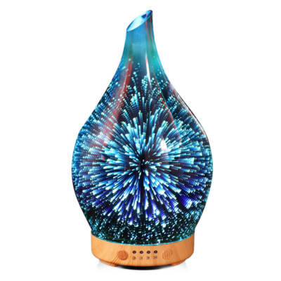 100ml Aroma Diffuser Humidifier, 3D Effect Handmade Glass, Room ...
