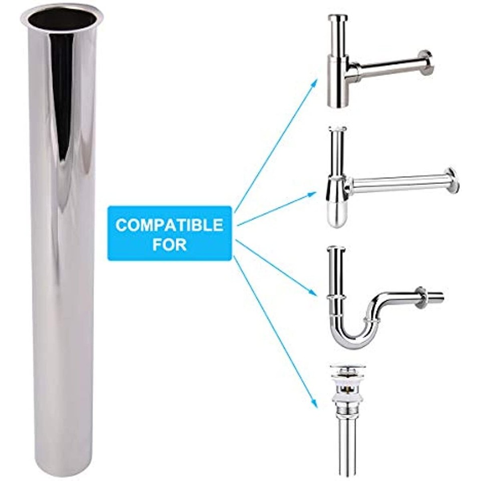 Flanged Sink Tailpiece 1-1/4 in. OD 12 inch Extension Tube for Trap | eBay