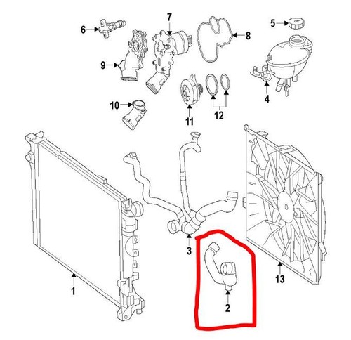 genuine Mercedes RHD coolant Radiator Hose upper W205 C63s AMG ...