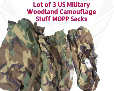 3 Military Woodland Camouflage Stuff Sack MOPP Chemical Ruck BDU C3 | eBay