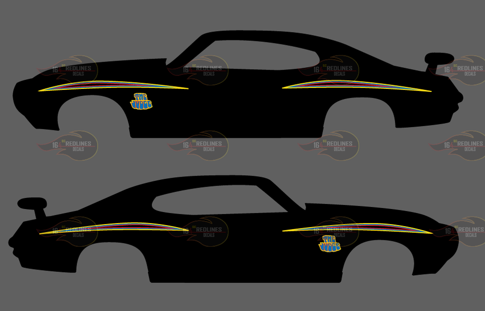 1/24 'The Judge GTO' "Red Blue Yellow" CUSTOM Decal SCR-124-0494D | eBay