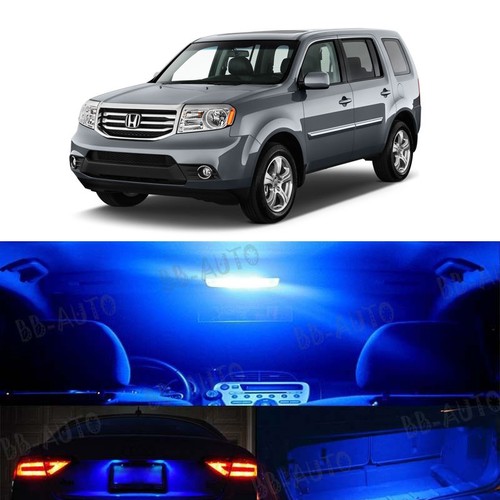 For 09-14 Honda Pilot Blue LED Lights Bulb 5050 SMD Interior Kit QTY ...