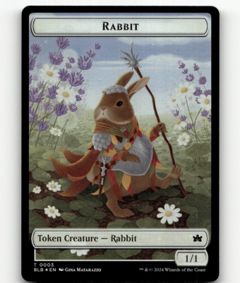 FOIL - MTG Rabbit Splash Lasher Double-Sided Token - Bloomburrow | eBay