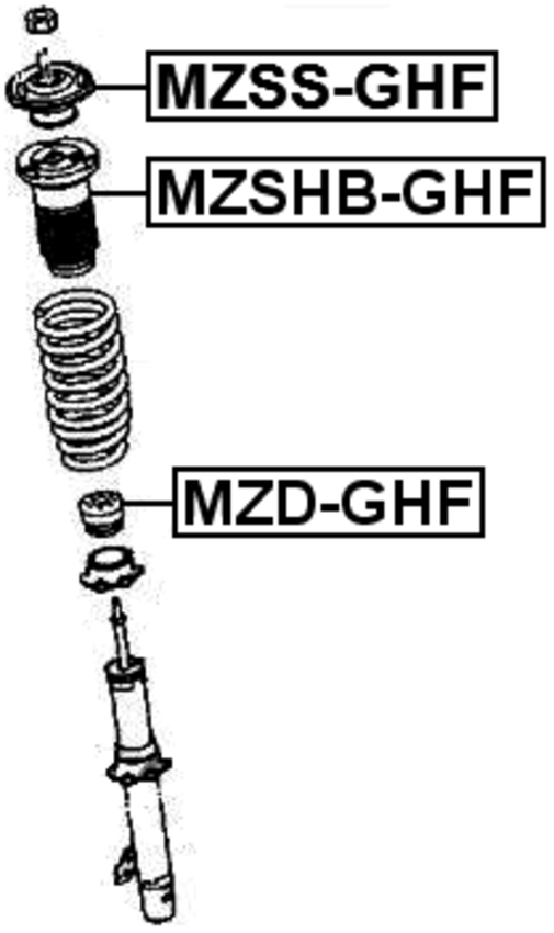 Front Shock Absorber Support Febest MZSS-GHF OEM GS1D-34-380C | eBay