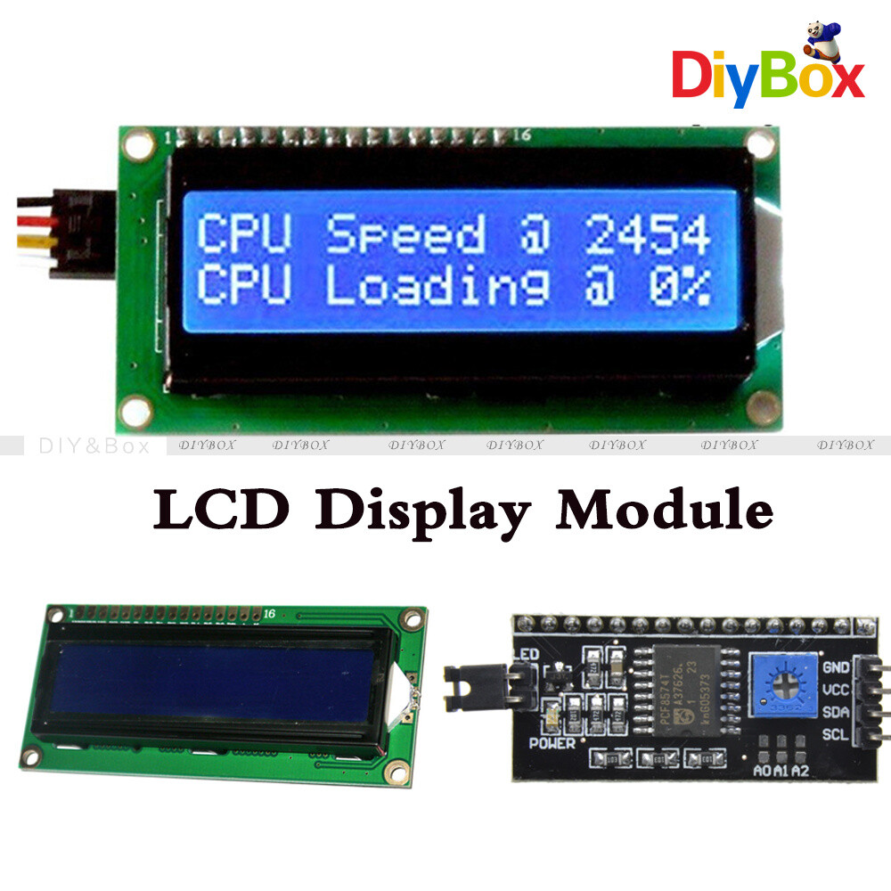 I2C 1602 LCD Board Module 16x2 Character LCD Display Module HD44780 ...