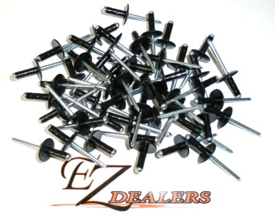 Vintage Polaris Snowmobile Rivets 50 3/16 Large Head Black Rivets | eBay