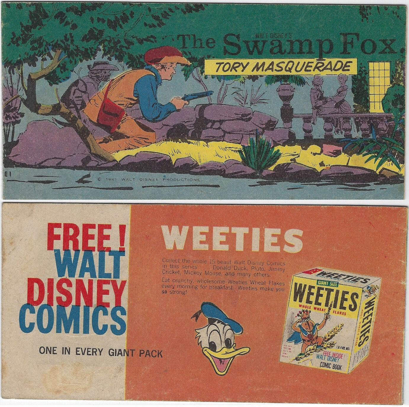 WEETIES AUSTRALIAN CEREAL GIVEAWAY PROMO E-1 VF+ DISNEY SWAMP FOX ...