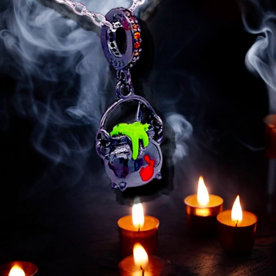 Halloween Witch Cauldron Charm 925 Sterling Silver Halloween Gothic ...