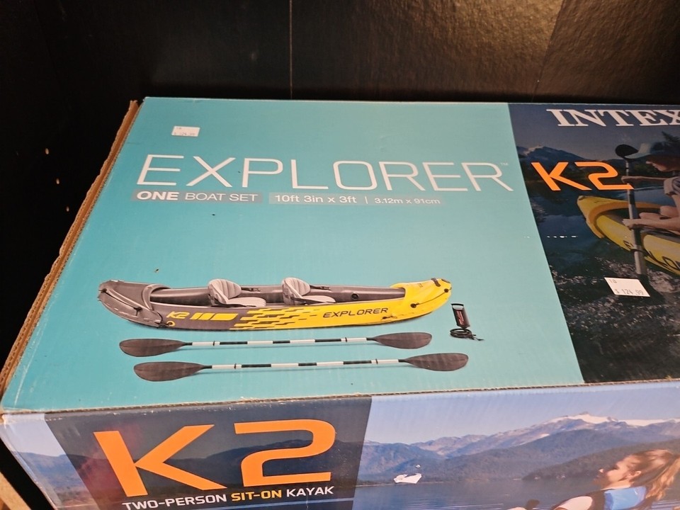 Intex Explorer K2 Kayak, 2-Person Inflatable Kayak Set with Aluminum ...