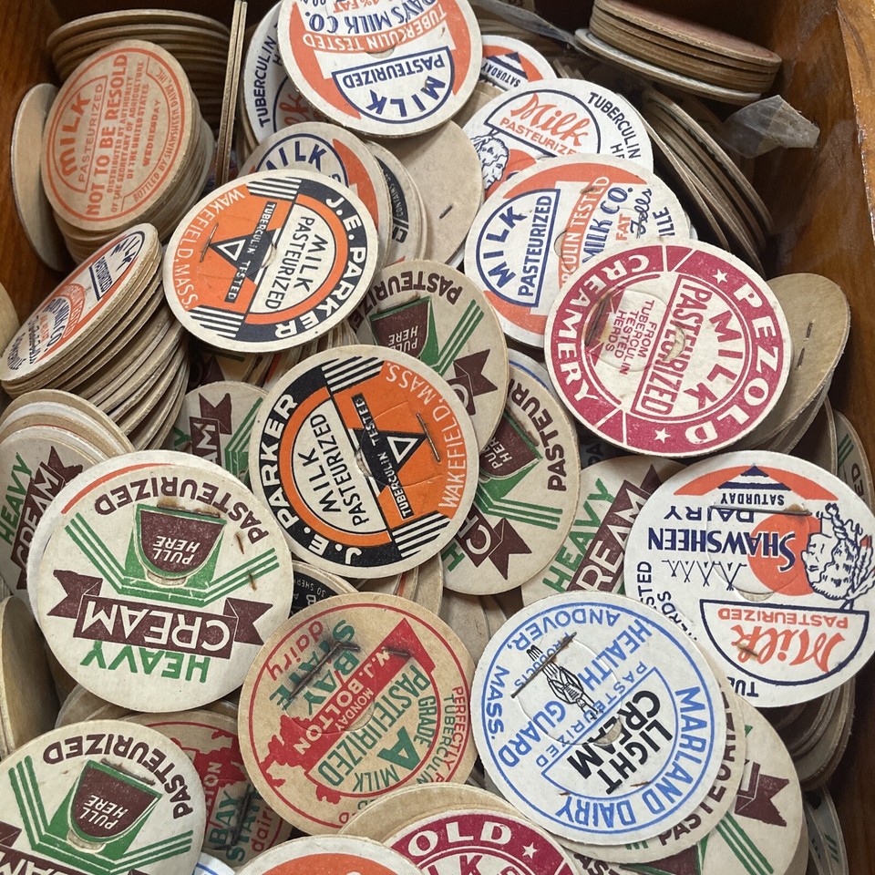 100 Antique Milk Bottle Top Labels | eBay