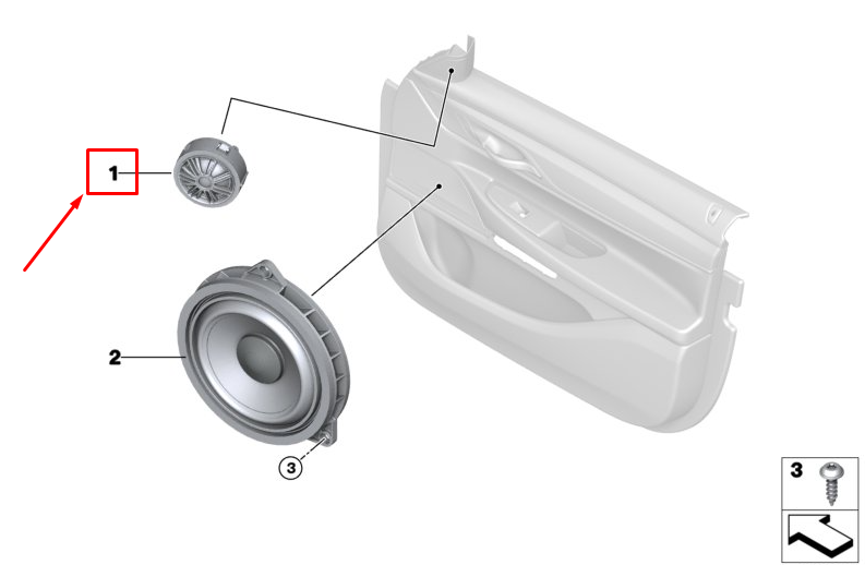 BMW X7 G07 Front Door Tweeter 65139350327 NEW GENUINE | eBay