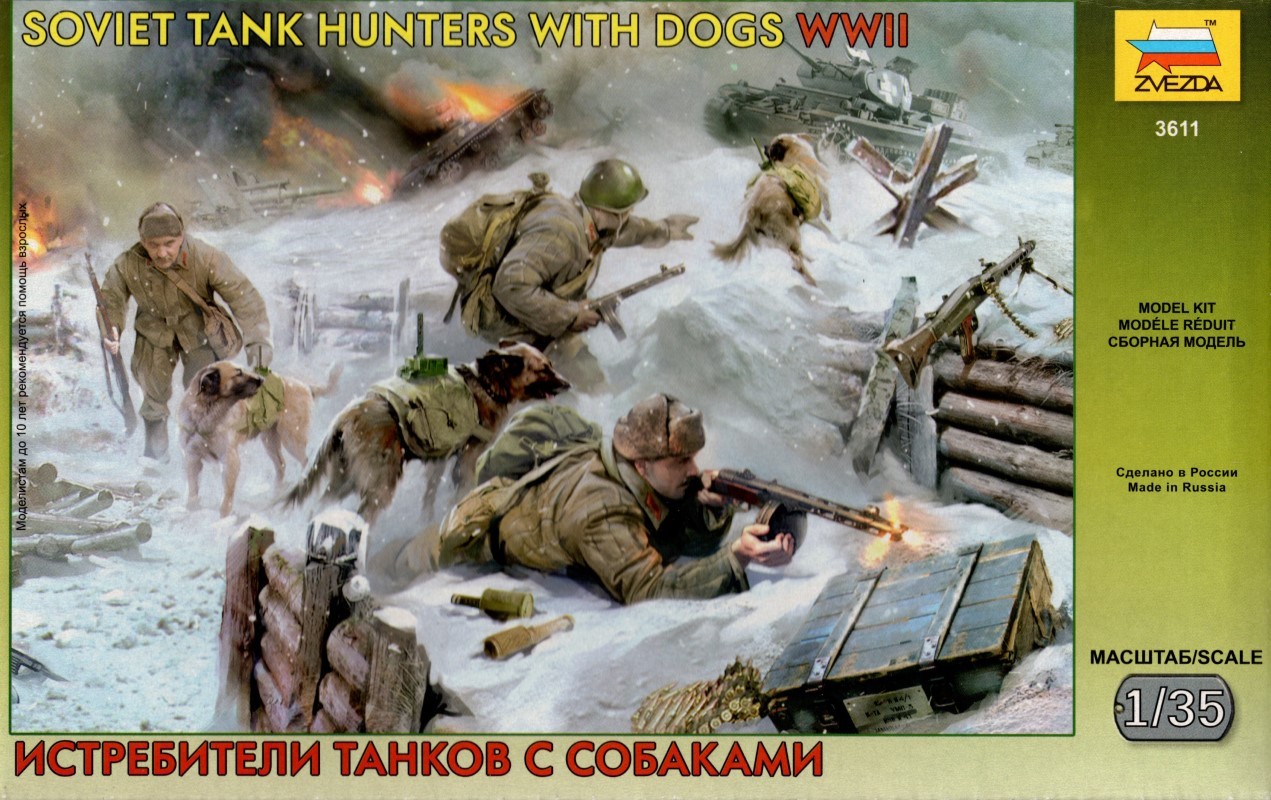 Zvezda 1:35 Soviet Tank Hunters with Dogs WW2 | eBay