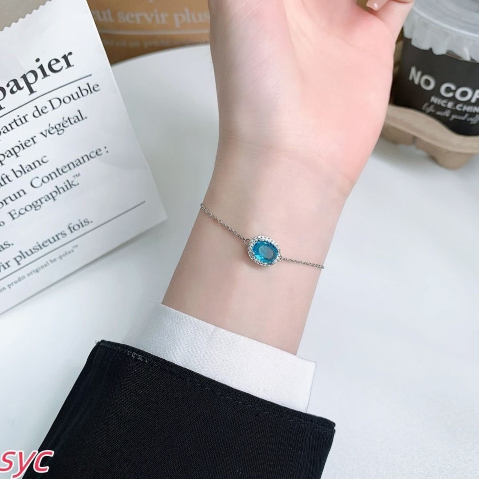 New In GIft Box Constella bracelet oval cut, blue, rhodium plated | eBay UK