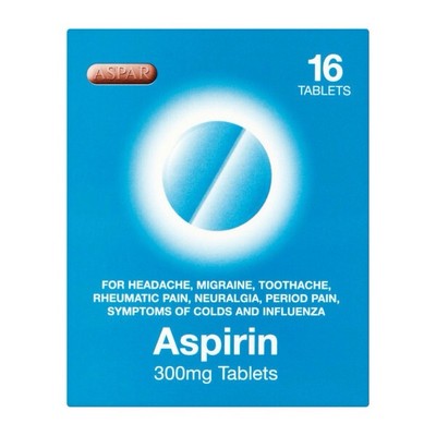 Asprin 300mg Tablets For Headache Fever Migraines Pain Relief Aspirn 2 ...