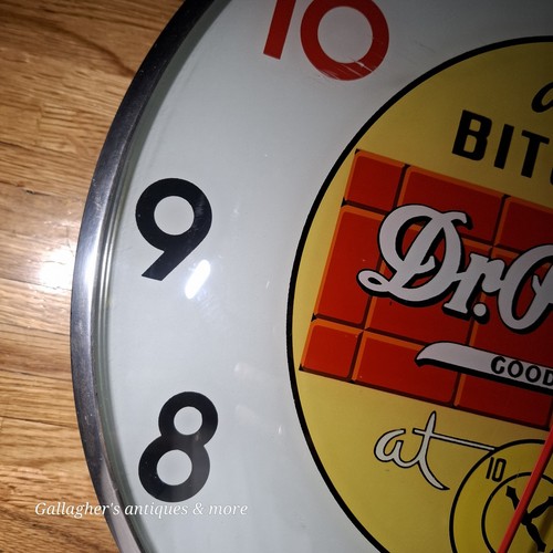 ANTIQUE ORIGINAL 1940's DR PEPPER 10-2-4 TELECHRON ADVERTISING CLOCK | eBay