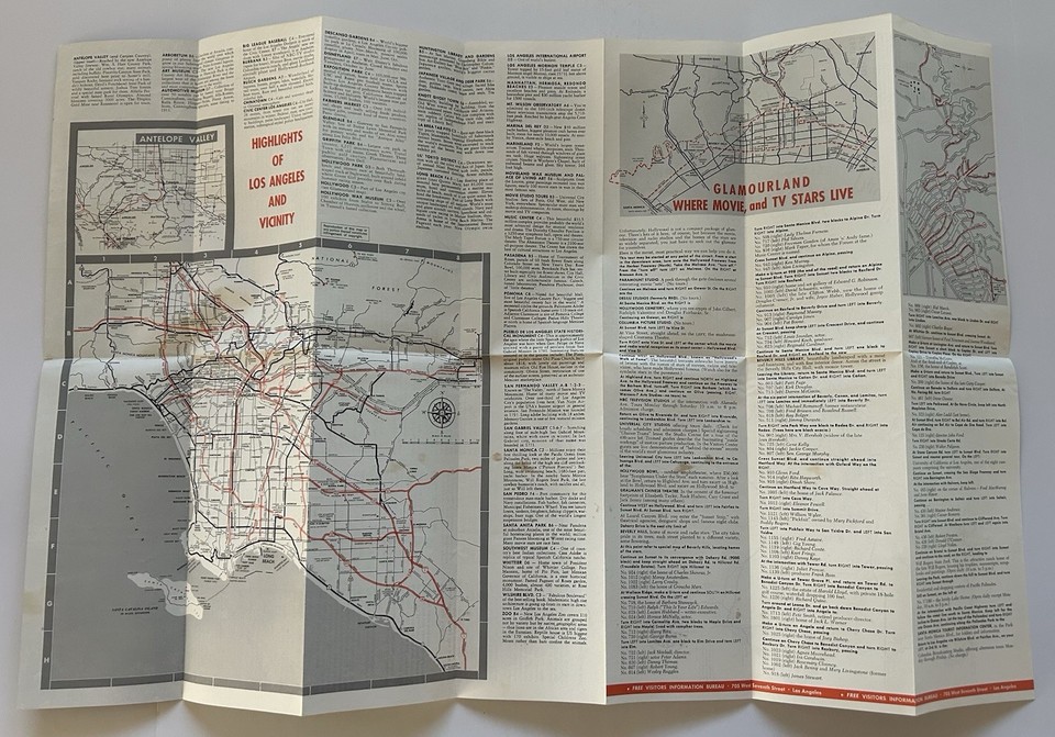 Vintage 1950s Southern California Official Visitors Council Sightseeing ...