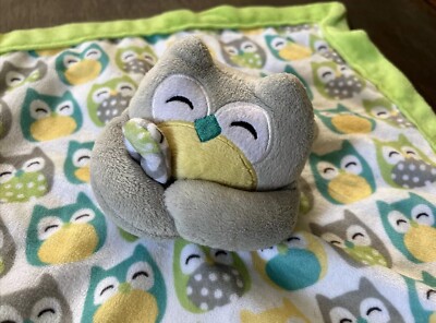 Carter's Owl Lovey Security Blanket Green Trim 2016 | eBay