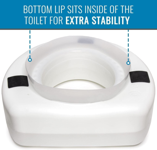 HealthSmart Raised Toilet Seat Riser That Fits Most Standard (Round ...
