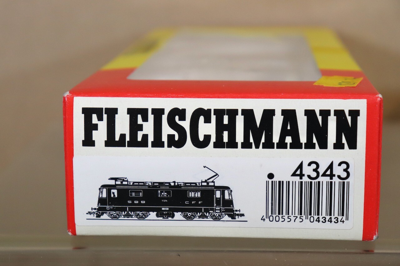 FLEISCHMANN 4343 SBB CFF GREEN CLASS Re 4/4 ELECTRIC LOCOMOTIVE 11374 ...
