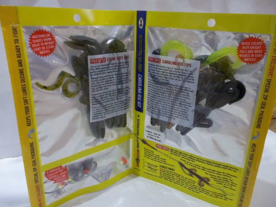 Creme Lure Book Kits choose Texas Rig, Crappie, Carolina Rig or Panfish ...