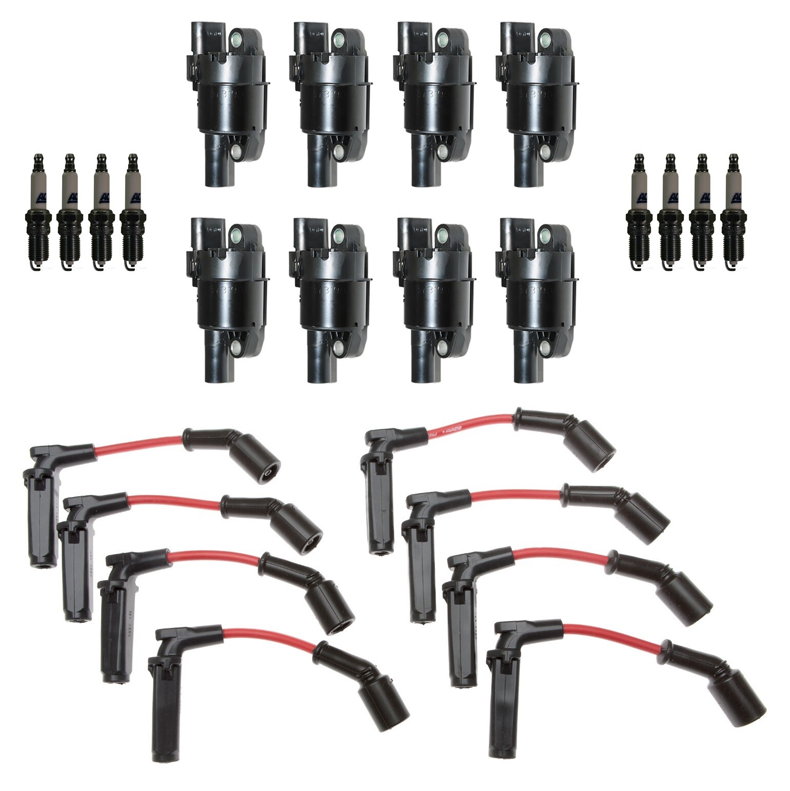 Ignition Wires 8 Coils 8 Spark Plugs Kit ACDelco For Chevy Cadillac GMC ...