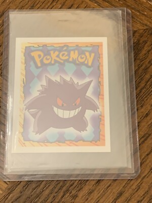 1999 Gengar from Pokemon Series 1 Sticker Card Topps Merlin Nintendo ...