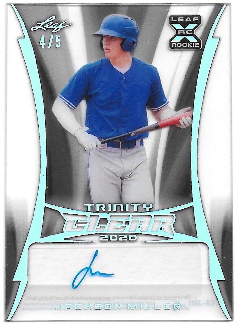 2020 Leaf Trinity - Clear Autographs Jackson Miller #CA-JM1 Silver ...