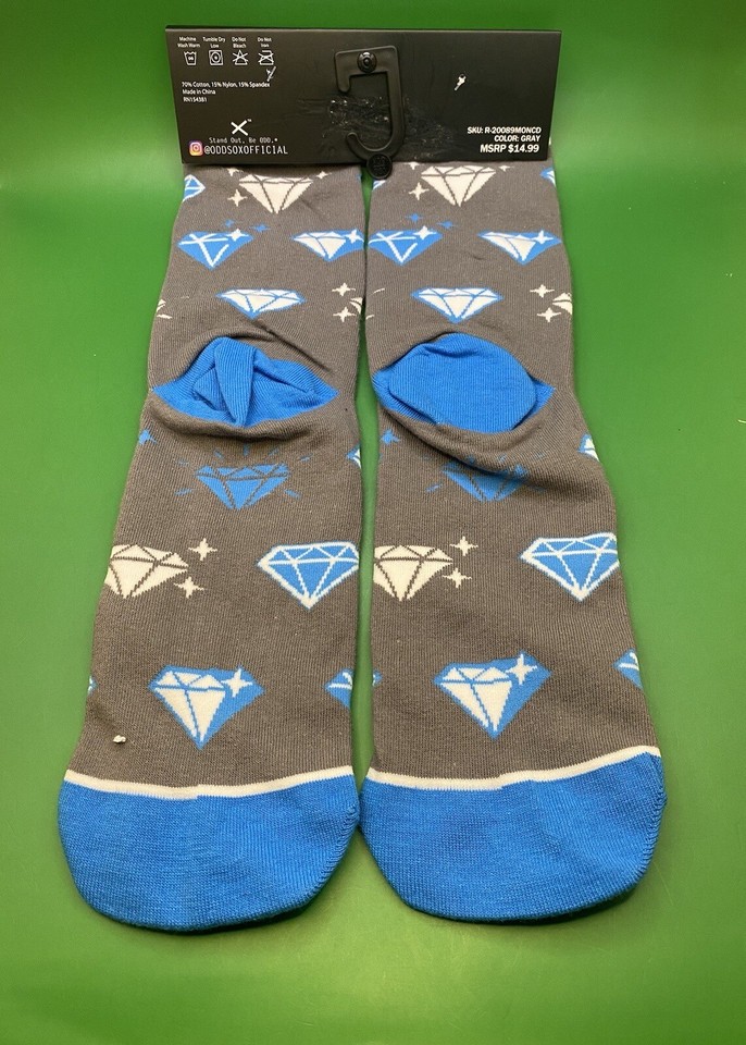 Odd Sox Diamonds Crew Socks, Sharks, Adult Shoe Size 6-13, Diamonds | eBay
