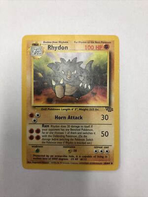 NEAR MINT Pokemon Jungle Set UN-COMMON Rhydon 45/64 | eBay