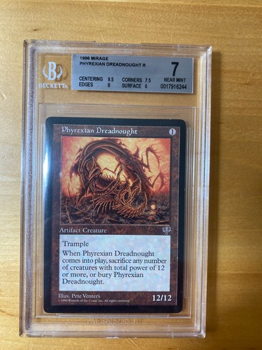1996 Magic the Gathering MTG Mirage Phyrexian Dreadnought BGS 7 ...