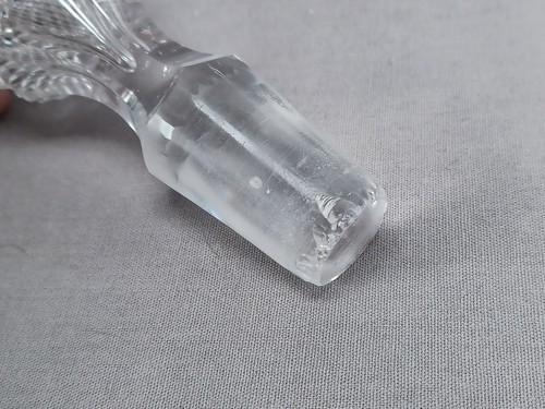 American New England Sawtooth Diamond Point Cut Flint Glass Decanter C ...