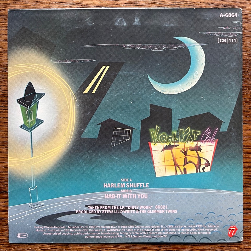 The Rolling Stones – Harlem Shuffle - Vinyl 7’’ 45T - 1986 - Blues Rock ...