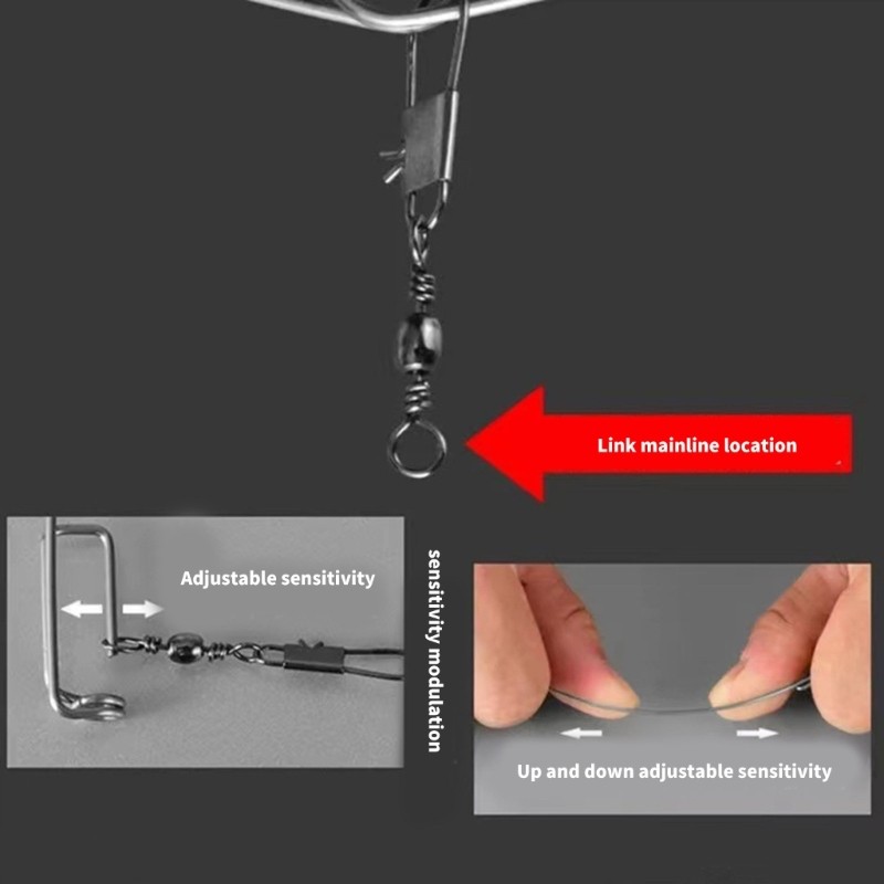 Steel Spring Loaded Ice Fishing Hook Trap Actuated Fishing Hook with ...