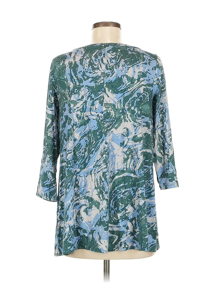 Lori Goldstein Women Green 3/4 Sleeve T-Shirt M | eBay