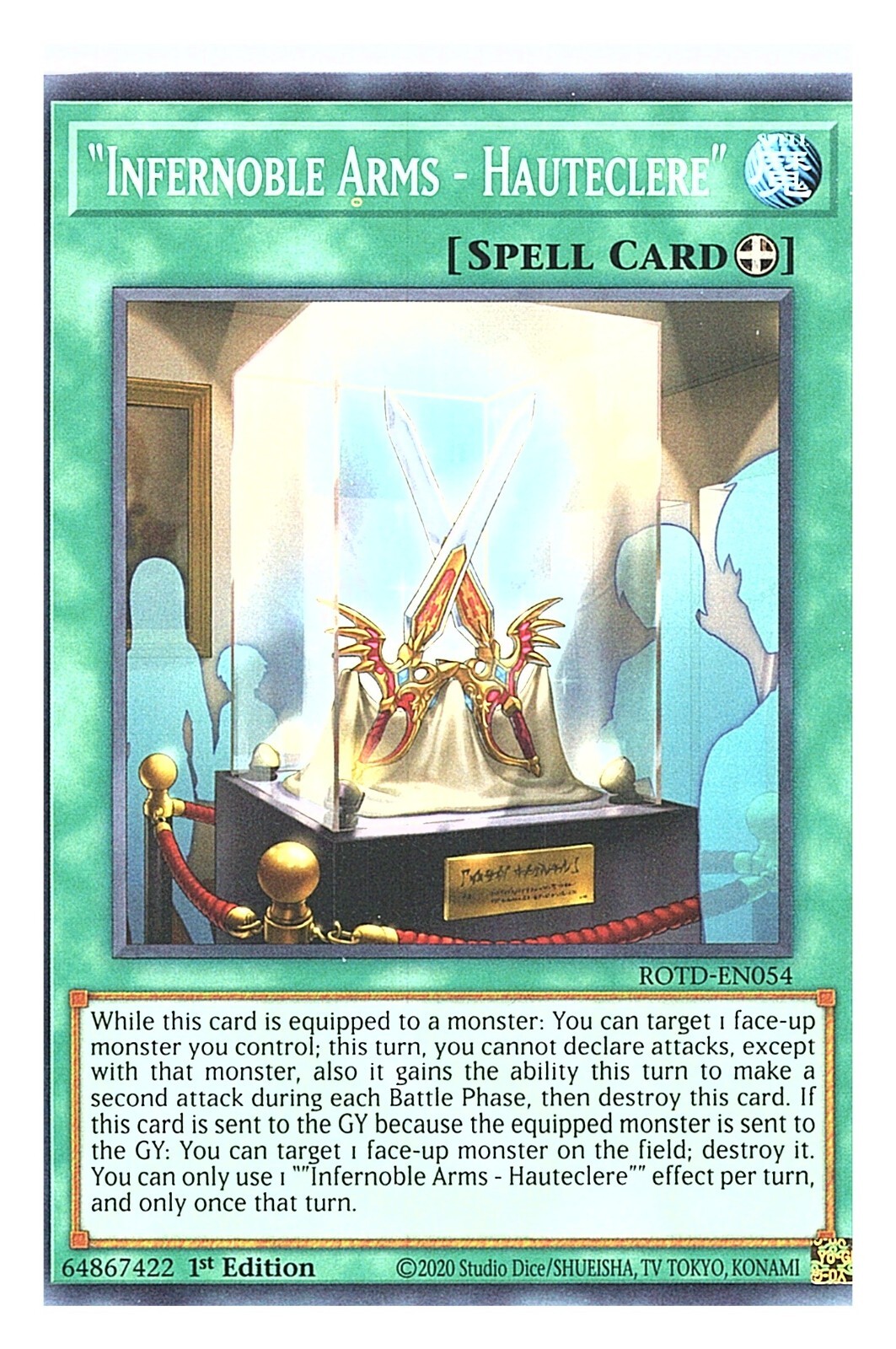A409 YUGIOH SPELL CARD "INFERNOBLE ARMS-HAUTECLERE" ROTD-EN054 | eBay