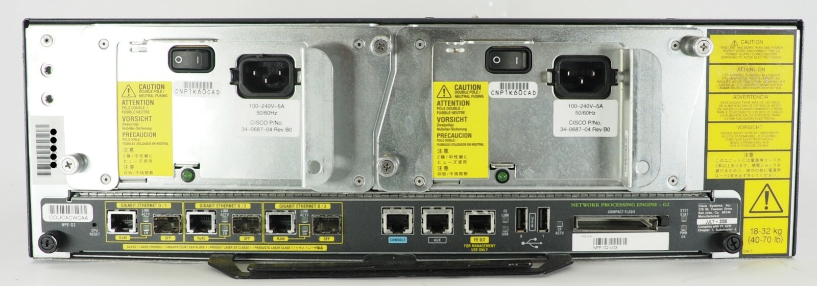 Cisco 7200 Series VXR Switch w/NPE-G2 & 73-3144-Module, 2x Power ...