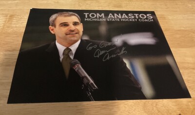 Tom Anastas Michigan State Hockey Coach autographed Photo | eBay