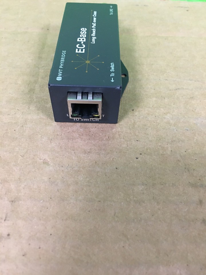 NVT Phybridge EC-Base -Ethernet Long Reach PoE Over Coax W/ADAPTER ...