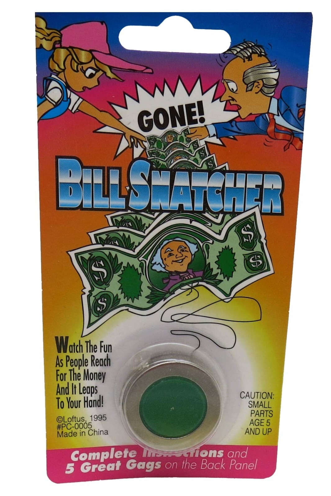 DOLLAR BILL SNATCHER 1 PC - GAG JOKE PRANK COIN MONEY NOVELTY TRICK ...