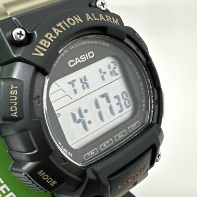 Casio Super Illuminator Men's Quartz Vibration Alarm 47mm Watch W736H ...