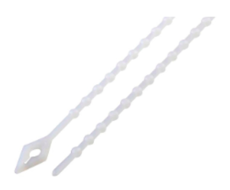 1000pc 4", 6", or 8" Black UV Resistant or Natural Beaded Zip Ties ...
