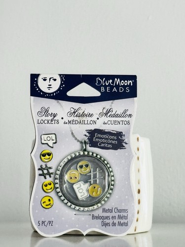 Blue Moon Beads Story Lockets Metal Charms - EMOTICONS - 5pcs | eBay