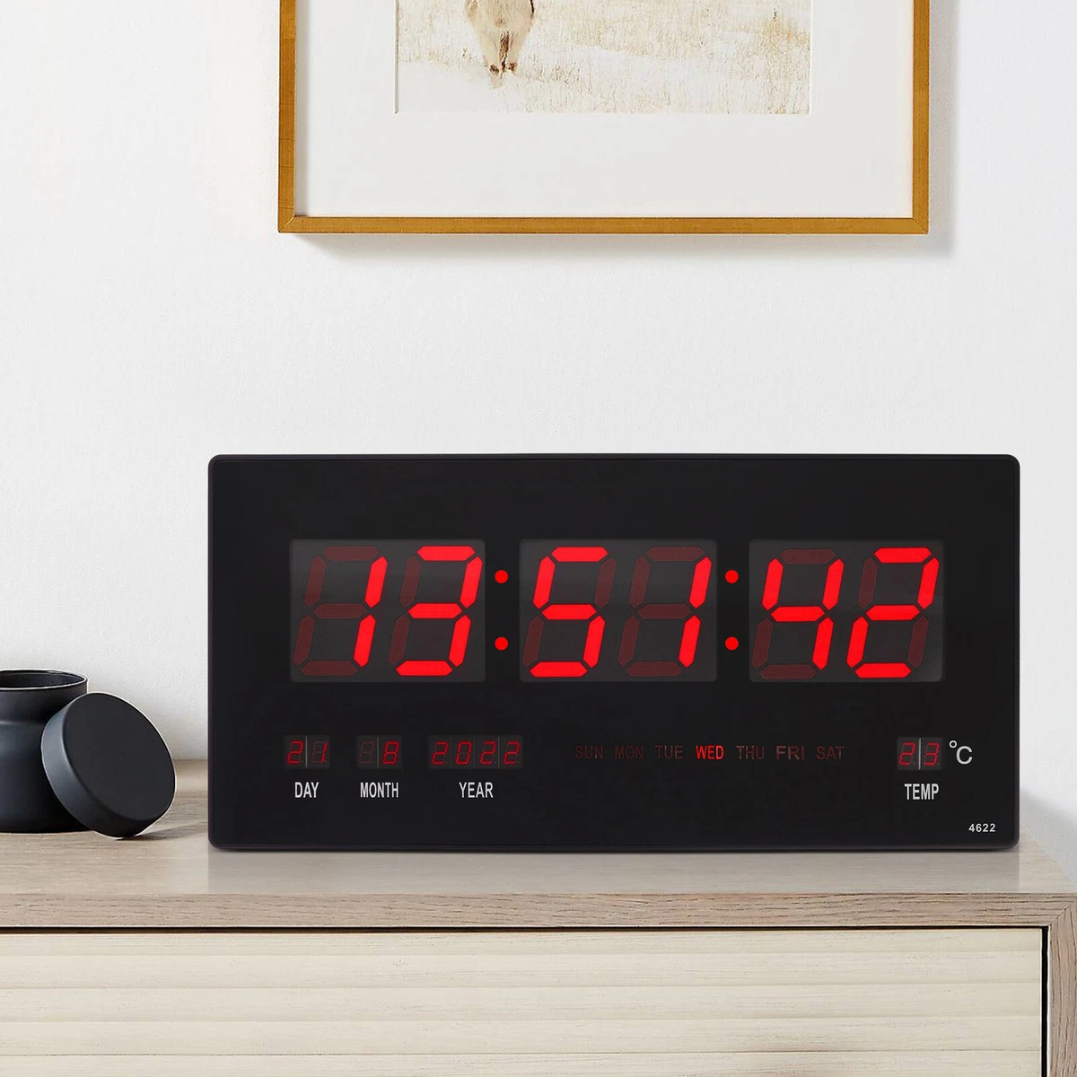 Modern Minimalist Digital Wall Clock