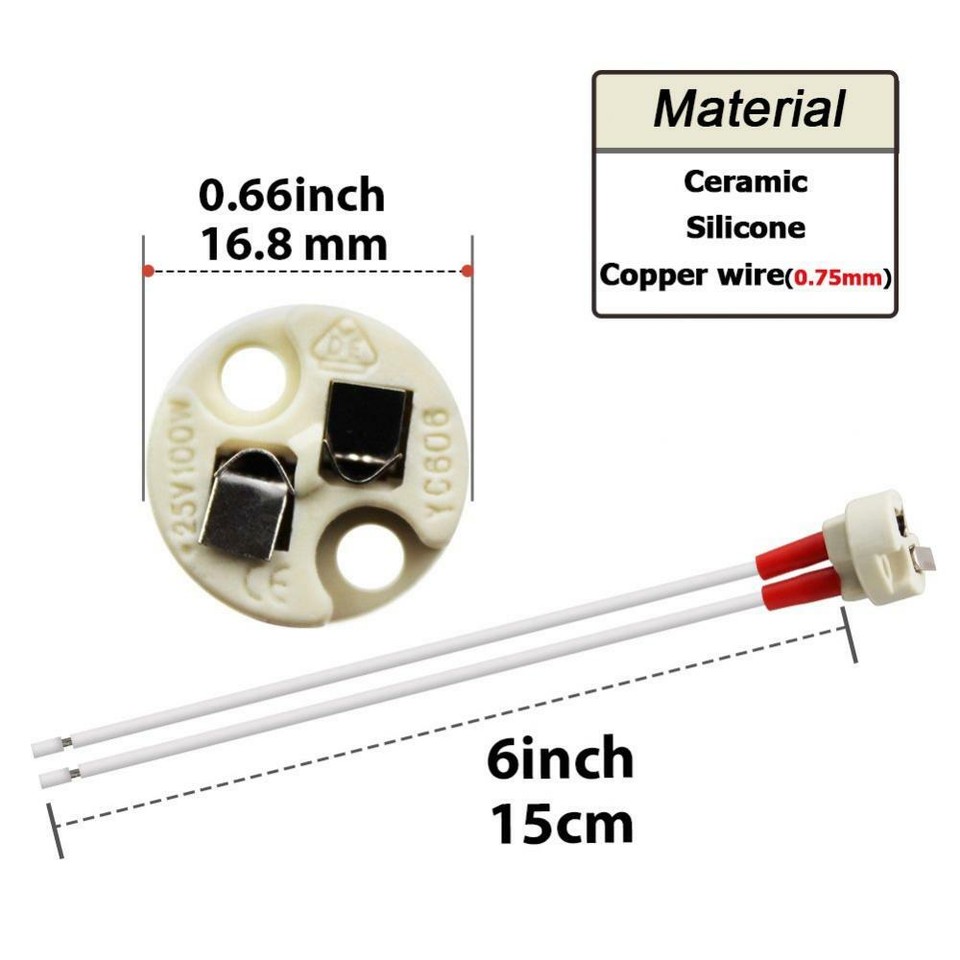 DiCUNO 6pcs Bi-Pin Base, G4, G6.35, GY6.35, GX5.3, GU5.3, MR16, GZ4 6 ...