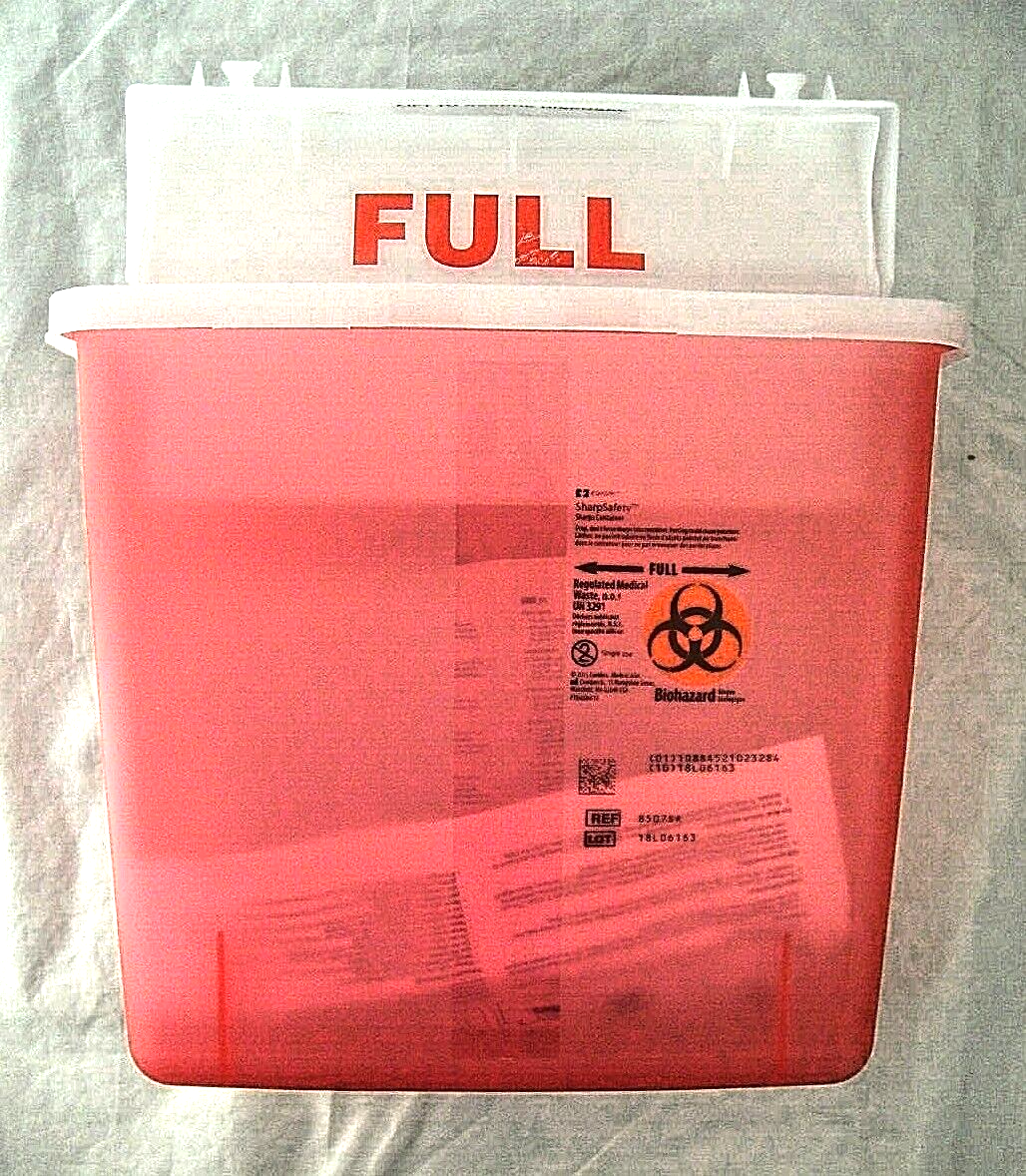 Small Sharps Container Covidien 8938 Sharpsafety Sharps Container Slide ...