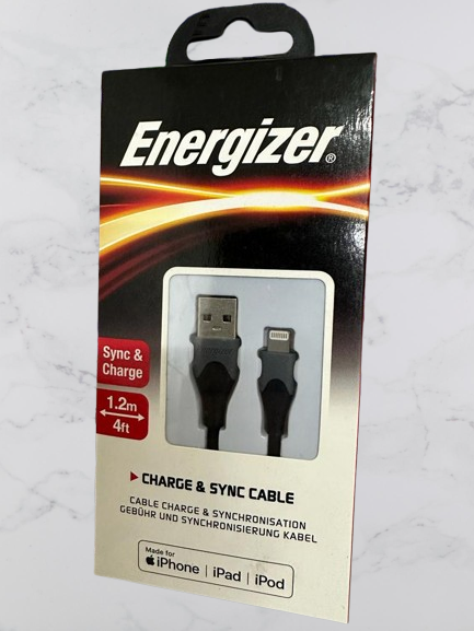 Energizer Charging & Data Sync Cable Bicolor For Iphone Ipad Ipod 1.2m ...
